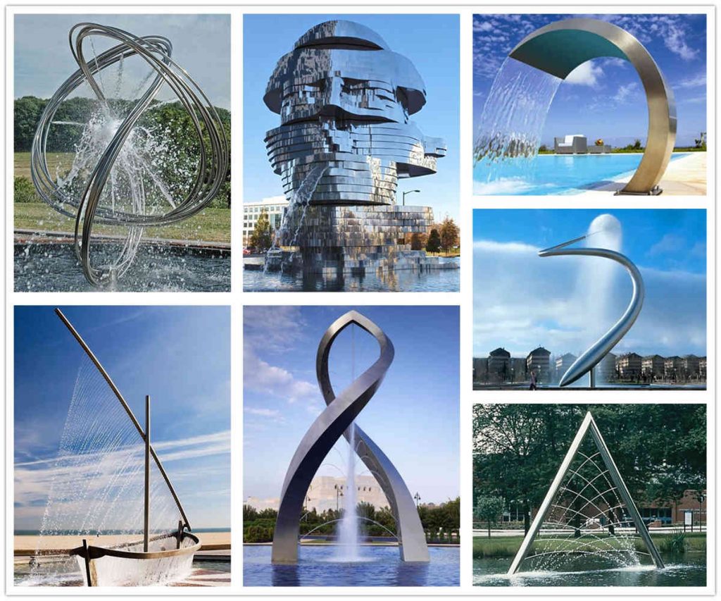 Stainless Steel Water feature Fountains: Modern Art for Public Spaces