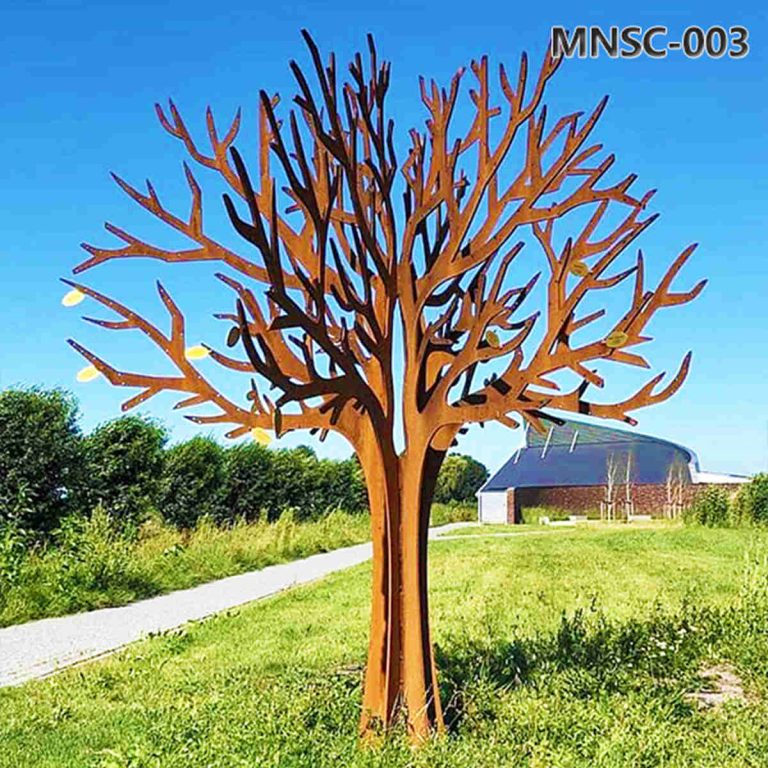 Large Corten Steel Tree Sculpture Outdoor Art Decor-YouFine