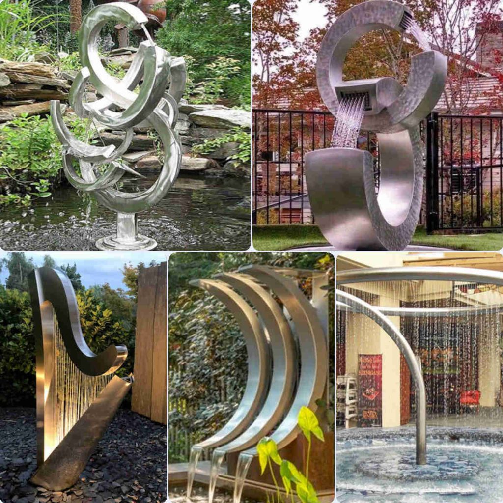 Stainless Steel Water feature Fountains: Modern Art for Public Spaces