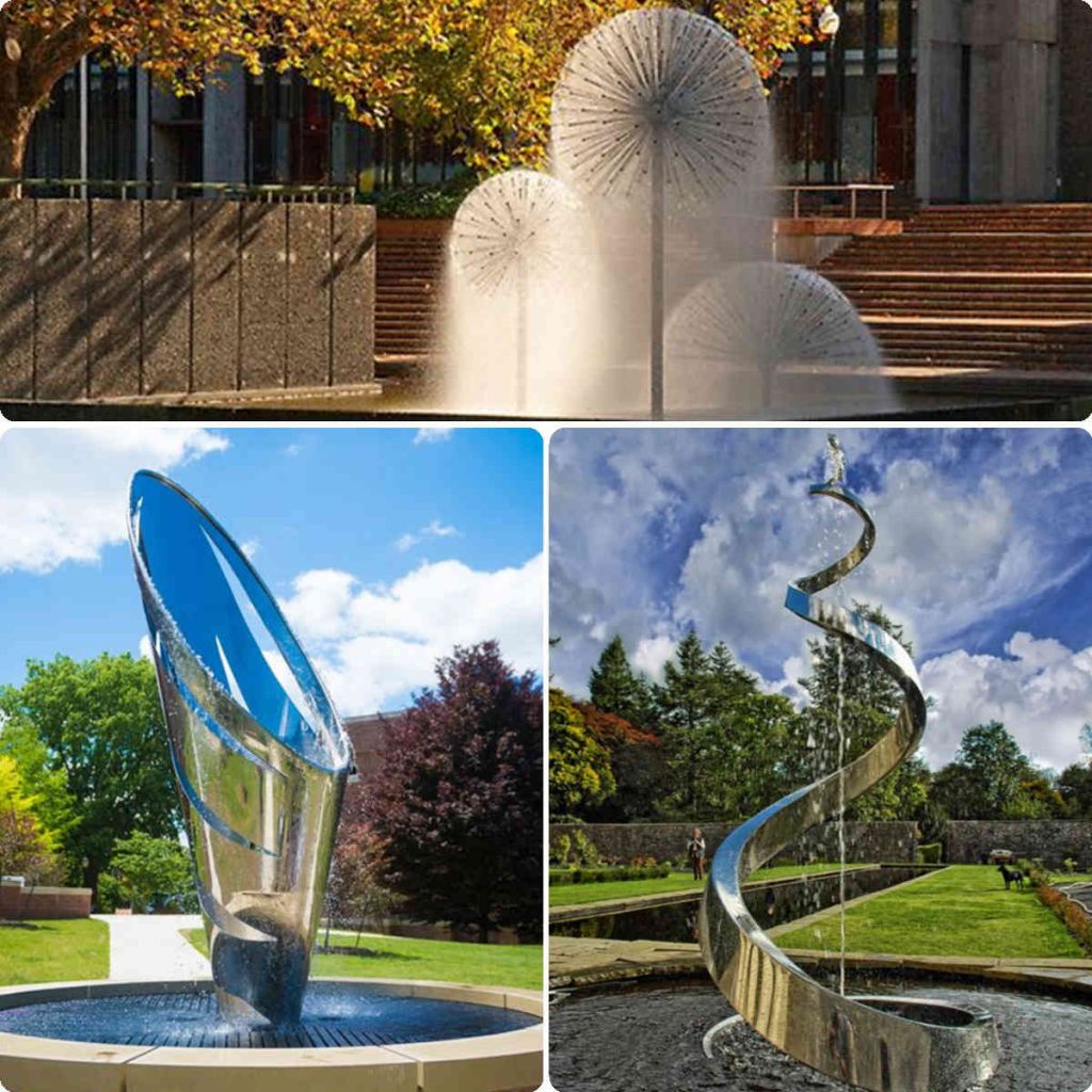 Stainless Steel Water feature Fountains: Modern Art for Public Spaces