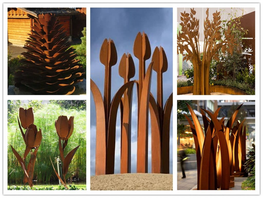 Large Corten Steel Tree Sculpture Outdoor Art Decor-YouFine