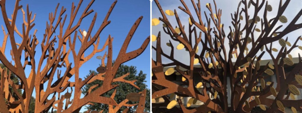 Large Corten Steel Tree Sculpture Outdoor Art Decor-YouFine