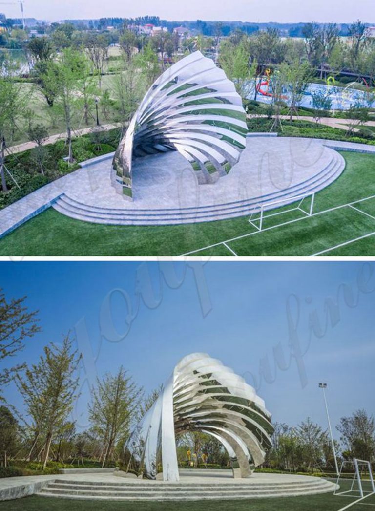 Modern Metal Vortex Sculpture Large Abstract Art-YouFine