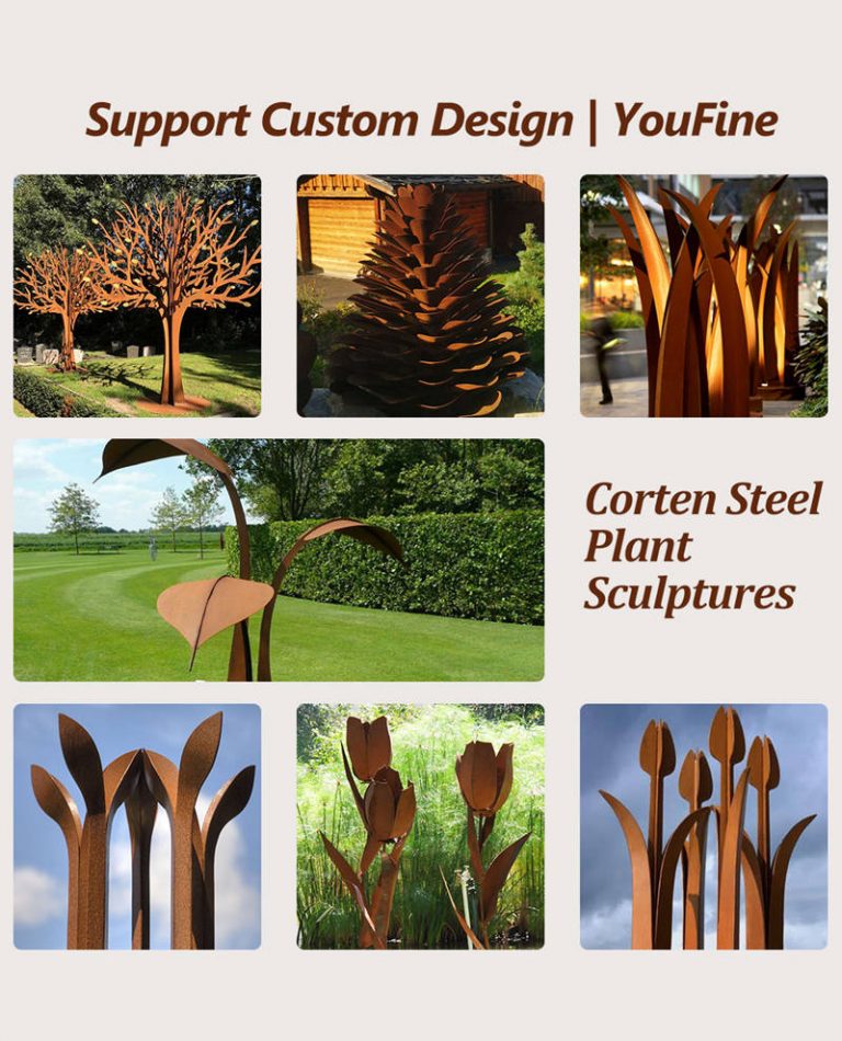 Large Corten Steel Garden Ornaments MNSP-008 - YouFine Metal Sculpture
