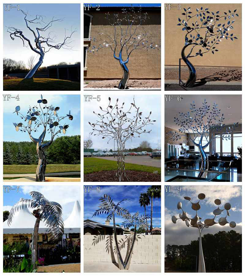 Outdoor Metal Palm Tree Sculpture for Outdoor Space-YouFine