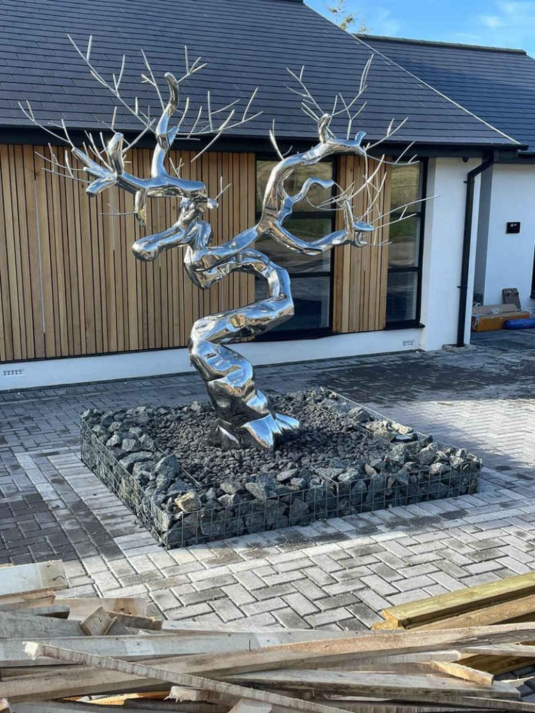 Outdoor Metal Palm Tree Sculpture for Outdoor Space-YouFine