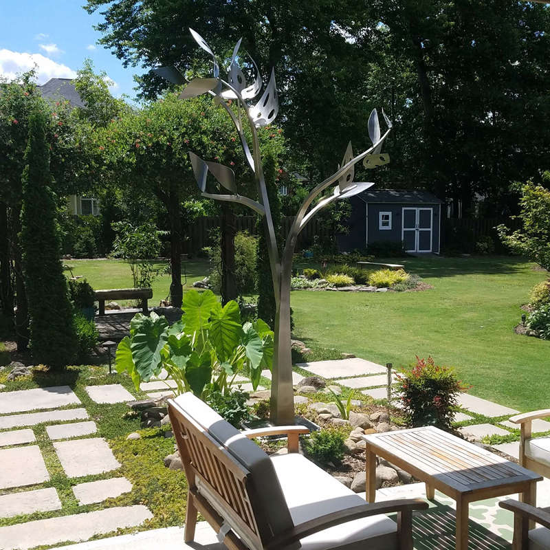 Outdoor Metal Palm Tree Sculpture for Outdoor Space-YouFine