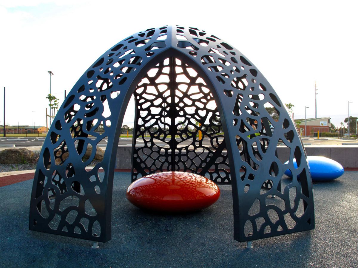 Custom Painted Stainless Steel Skeleton Dome Sculpture - YouFine Sculpture